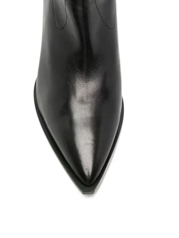 MARA BINI Pointed-toe Leather Ankle Boots