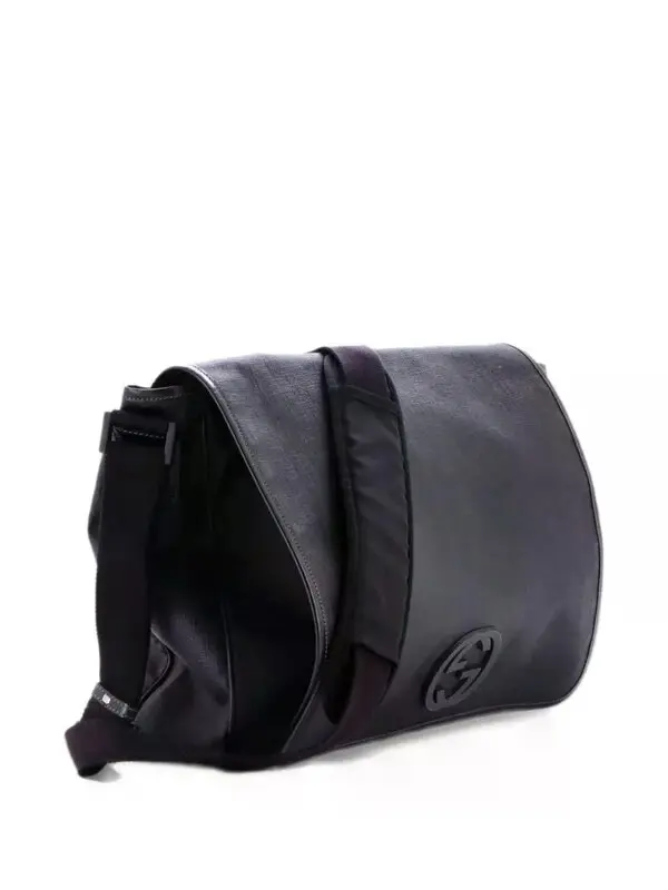 Gucci Interlocking G Messenger Bag Coated Canvas Large Crossbody Bag