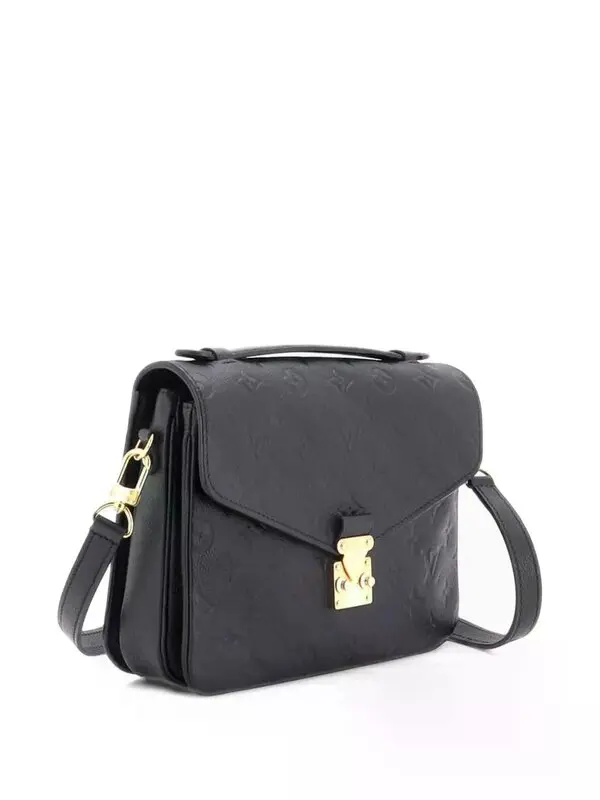 LOUIS VUITTON Pochette Metis Monogram Empreinte Leather Crossbody Bag - Black