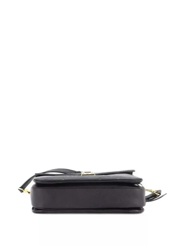 LOUIS VUITTON Pochette Metis Monogram Empreinte Leather Crossbody Bag - Black
