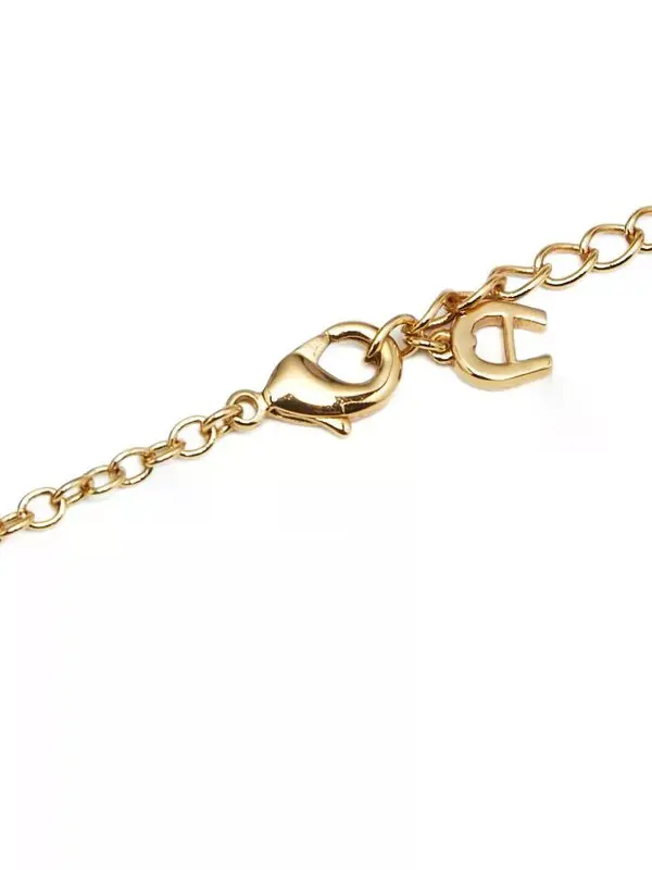 AIGNER Logo Pendant Crystal Necklace