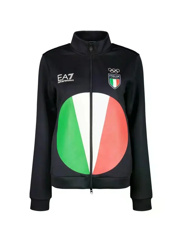 EA7 Tricolor-print Tracksuit Set