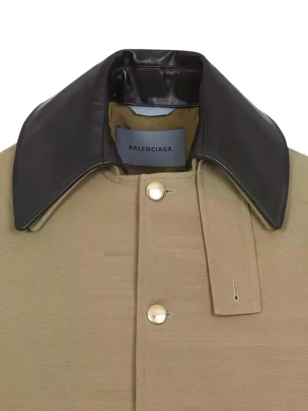 Balenciaga Short Peacoat In Beige