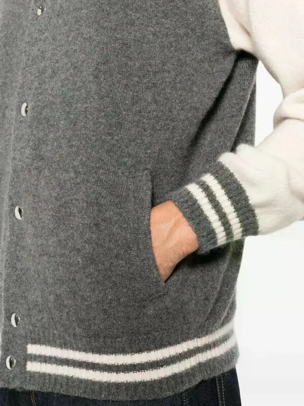 LANEUS Colour-block Varsity Jacket