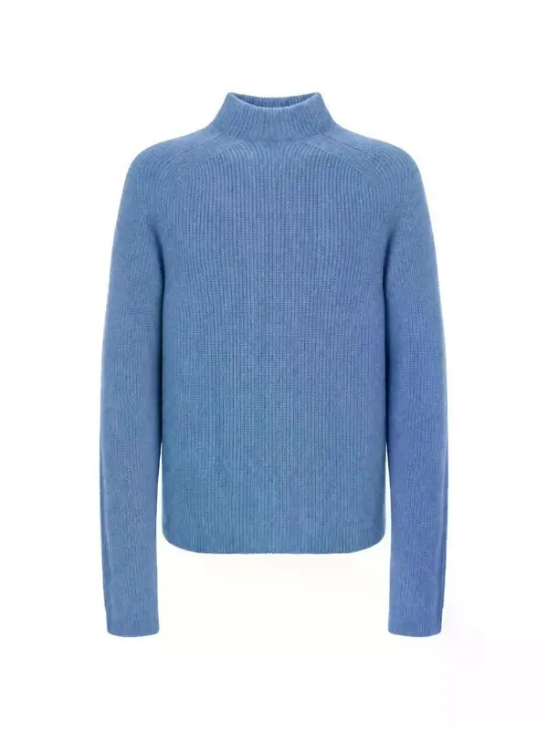 Malo Ribbed-knit Raglan-sleeve Sweater - Blue