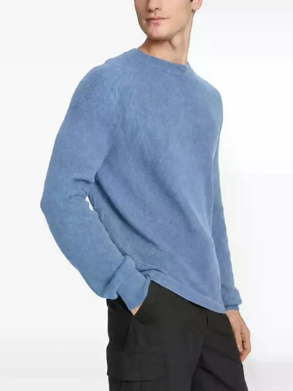 Malo Ribbed-knit Raglan-sleeve Sweater