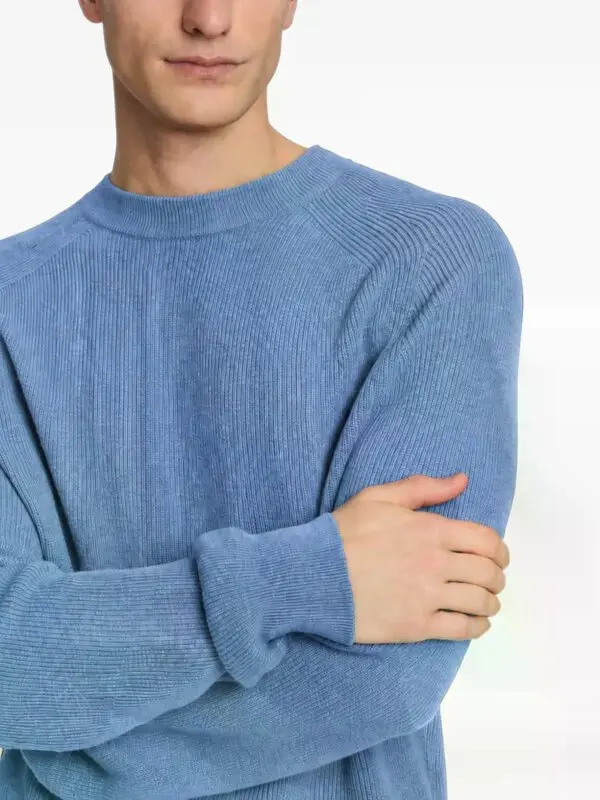 Malo Ribbed-knit Raglan-sleeve Sweater