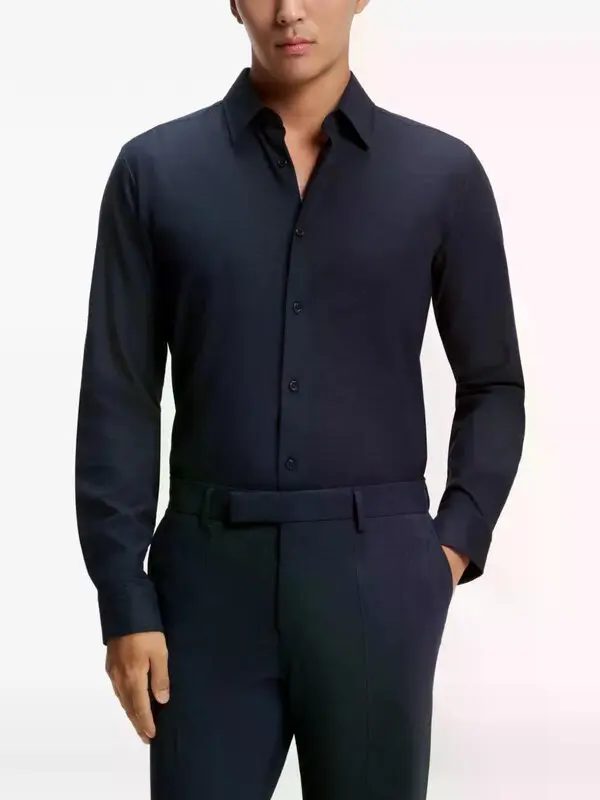 BOSS Slim-fit Shirt In Stretch Melange Cotton