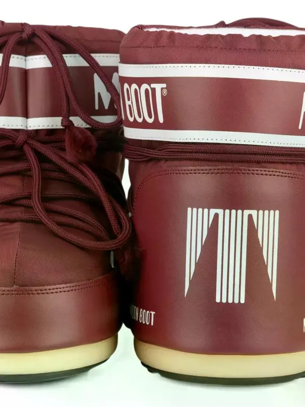 Moon Boot Icon Low Burgundy Nylon Boots - Red