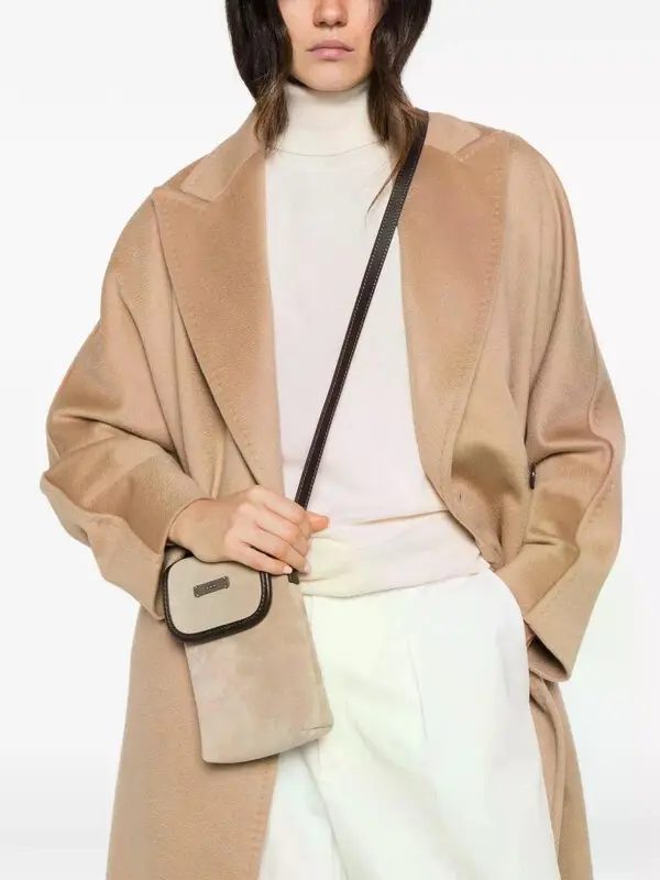 Peserico Leather-trim Cross Body Bag - Neutrals