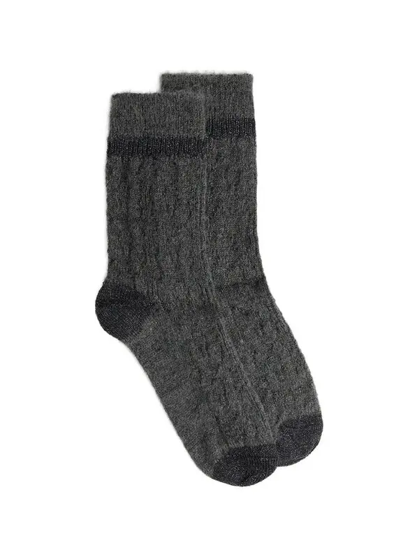 Momoni Aiva Cable-knit Socks