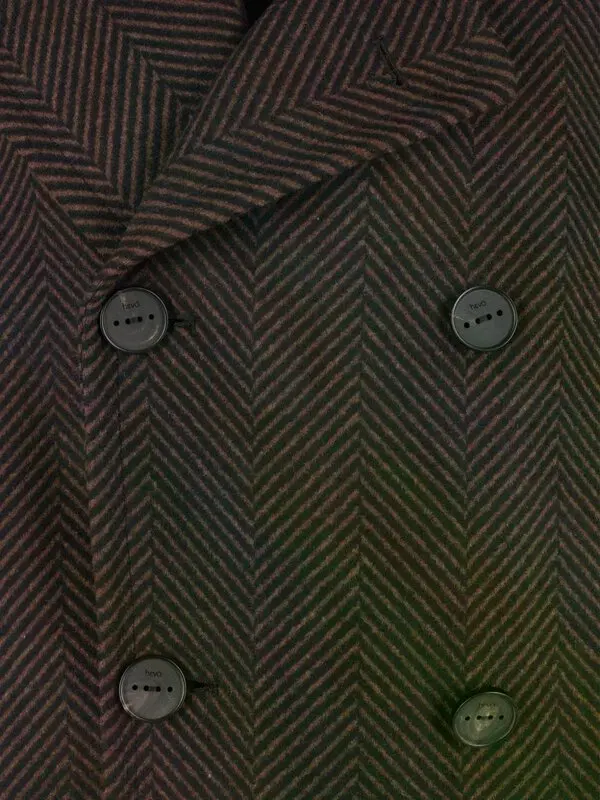 HEVO Tricase Herringbone Double-breasted Coat