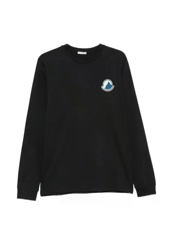 Moncler Logo-patch Long-sleeve Top - Blue