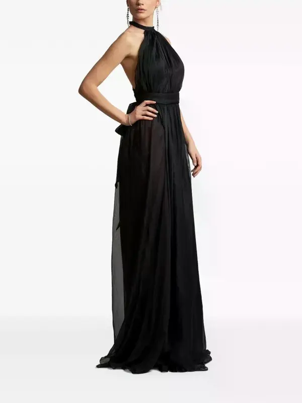 MONARH One-shoulder Gathered Maxi Dress