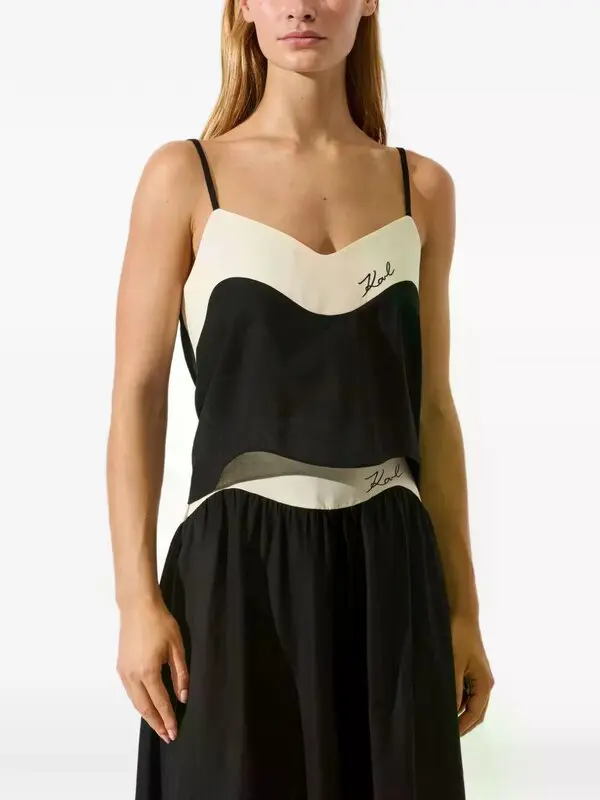 Karl Lagerfeld Signature Scallop Beach Top