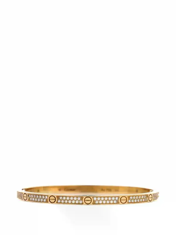 Cartier Love 18k Yellow With Pave Diamonds Small Bracelet - Gold