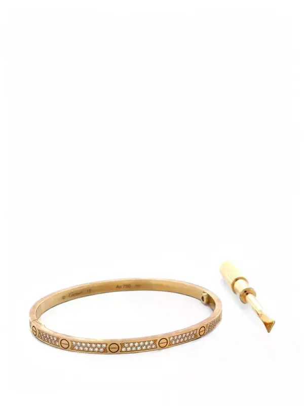 Cartier Love 18k Yellow With Pave Diamonds Small Bracelet