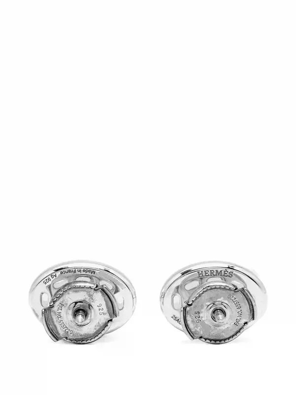 Hermès Point Sellier Engraved-logo Earrings