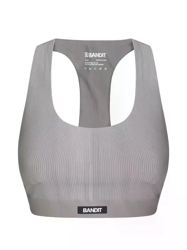 BANDIT RUNNING Cadence Striped Scoop-neck Bra