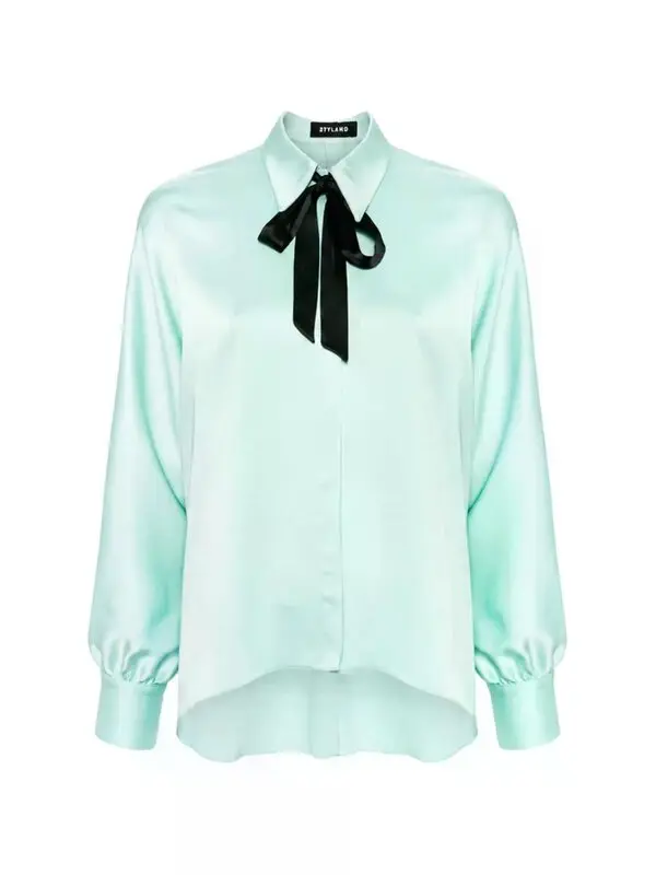 STYLAND Pussy-bow Kimono-sleeve Shirt