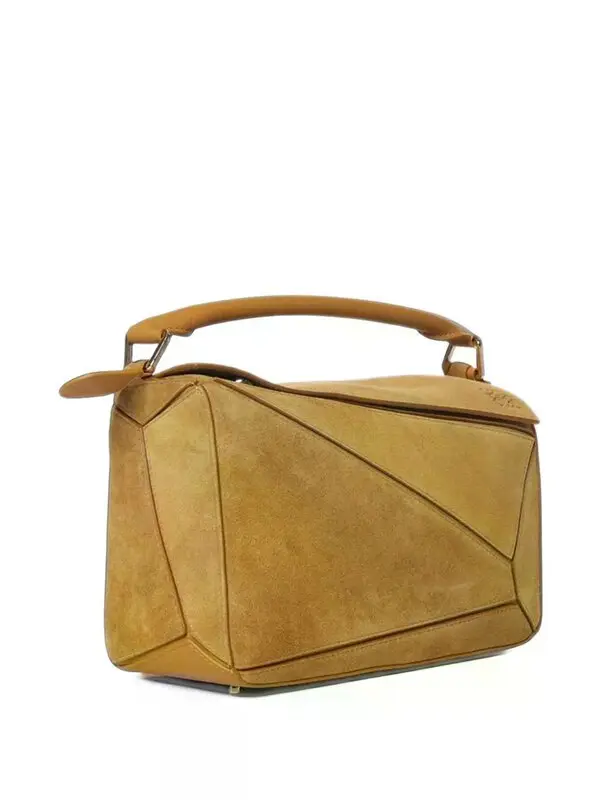 Loewe Small Featherlight Puzzle Bag In Suede