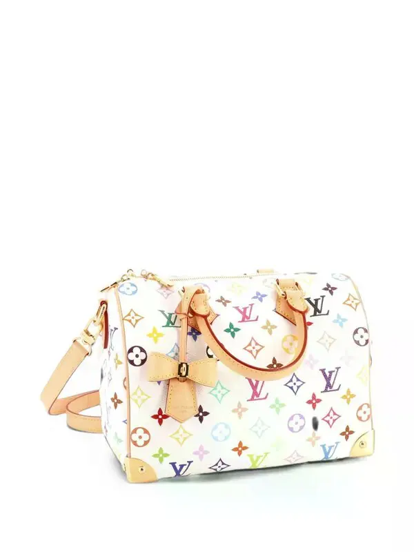 LOUIS VUITTON X Takashi Murakami Speedy Soft Bandouliere Bag Monogram Multicolor 25 Satchel - Multicolour
