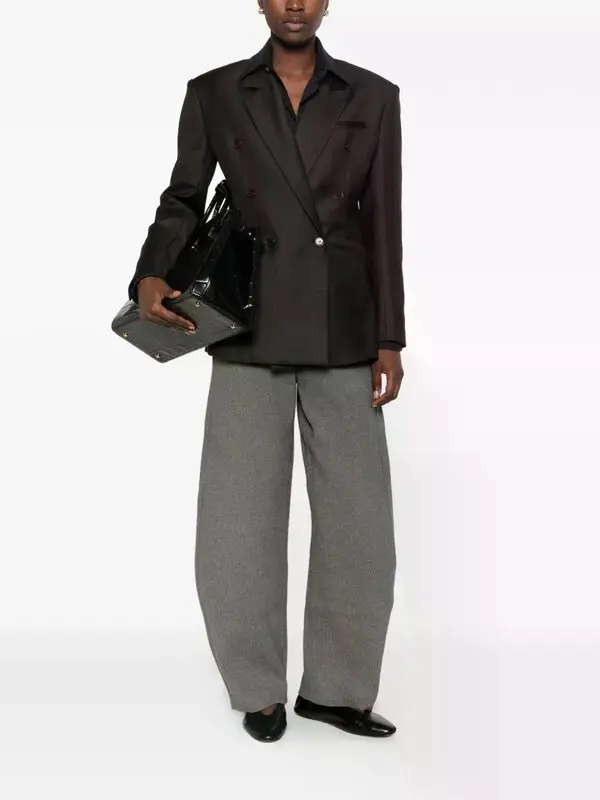 THE FRANKIE SHOP Enya High-waisted Knitted Trousers