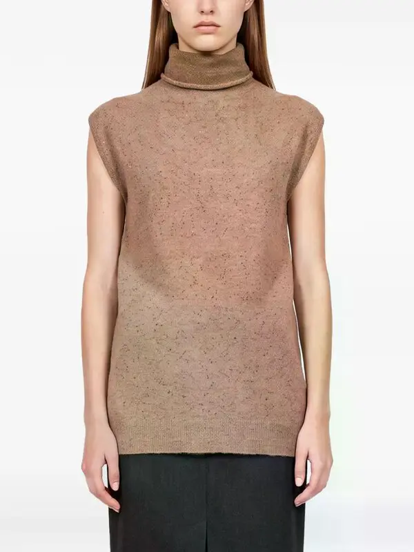 Antonelli Firenze Roll-neck Sleeveless Sweater
