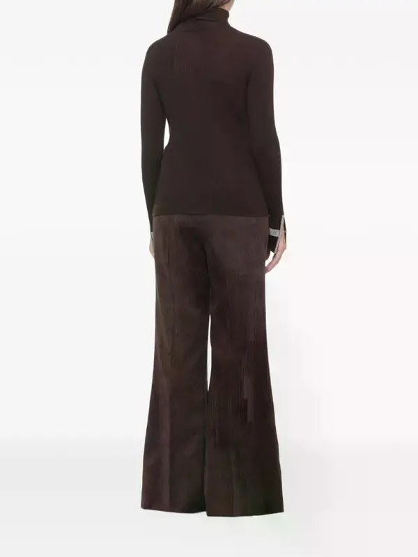 D.exterior Ribbed Roll-neck Sweater
