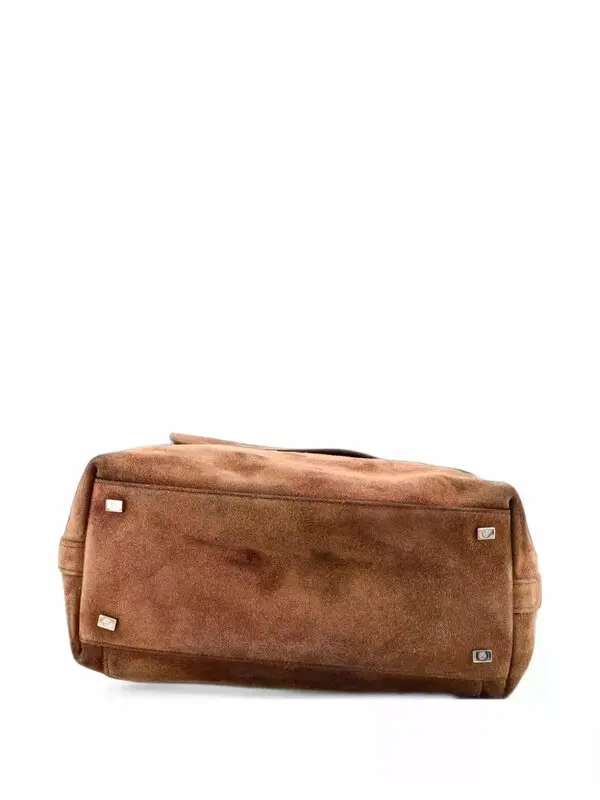 THE ROW Top Handle 14 Bag Suede Medium Shoulder Bag