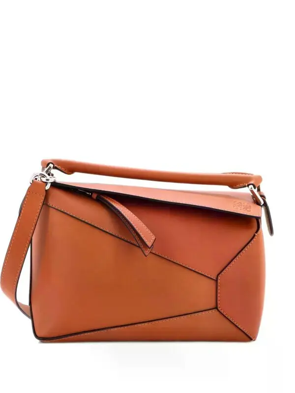 Loewe Puzzle Bag Leather Small Satchel - Brown