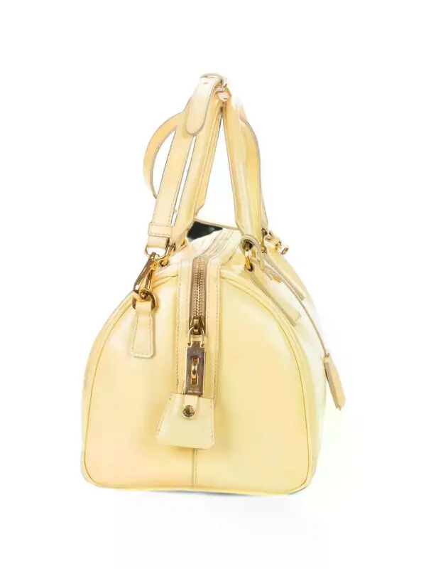 Prada Top-handle Leather Boston Bag - Neutrals
