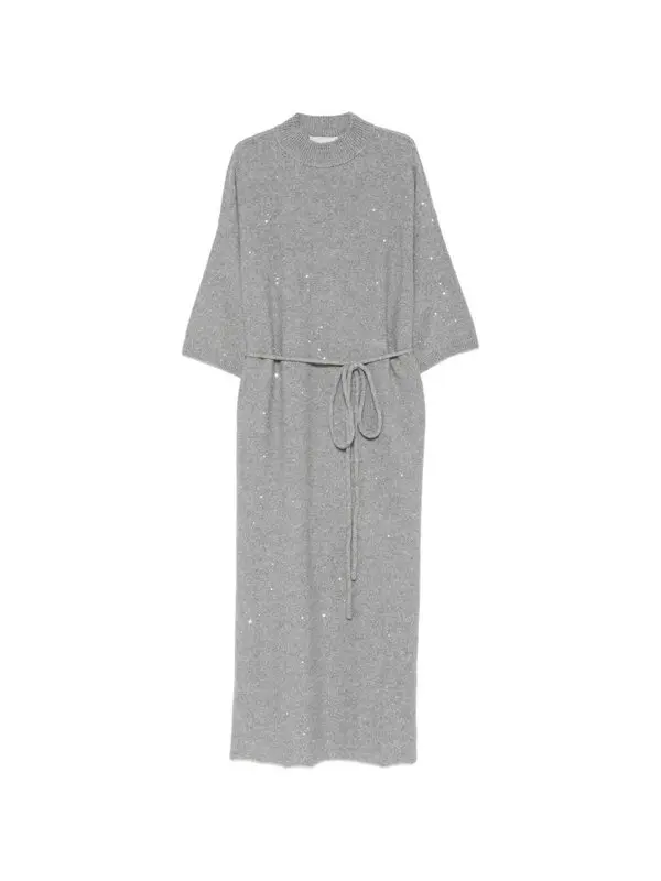 Antonelli Firenze Sequin-embellished Belted Dress