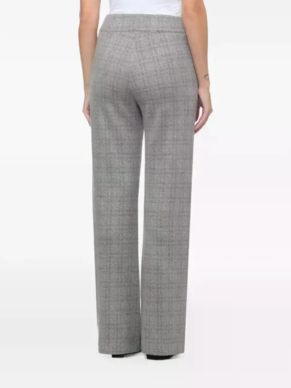 D.exterior Glitter-effect Check-pattern Trousers