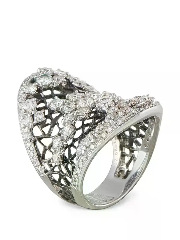 LB EXCLUSIVE Diamond Lattice Dome Ring