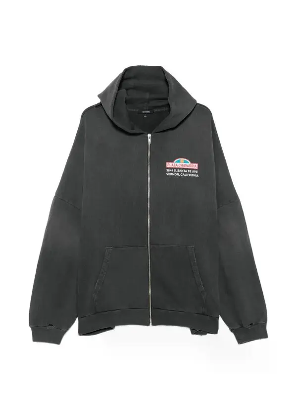WILLY CHAVARRIA Graphic-print Zip-up Hoodie