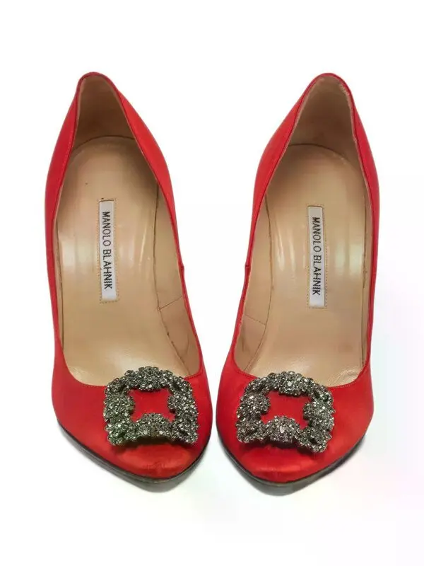 Manolo Blahnik Hangisi Buckle Pumps