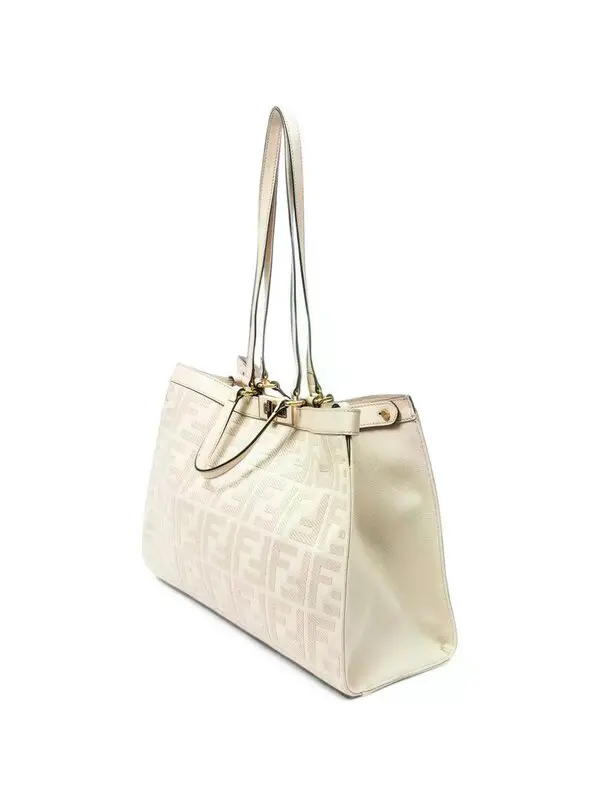 Fendi Peekaboo X-tote Embossed Tote Bag