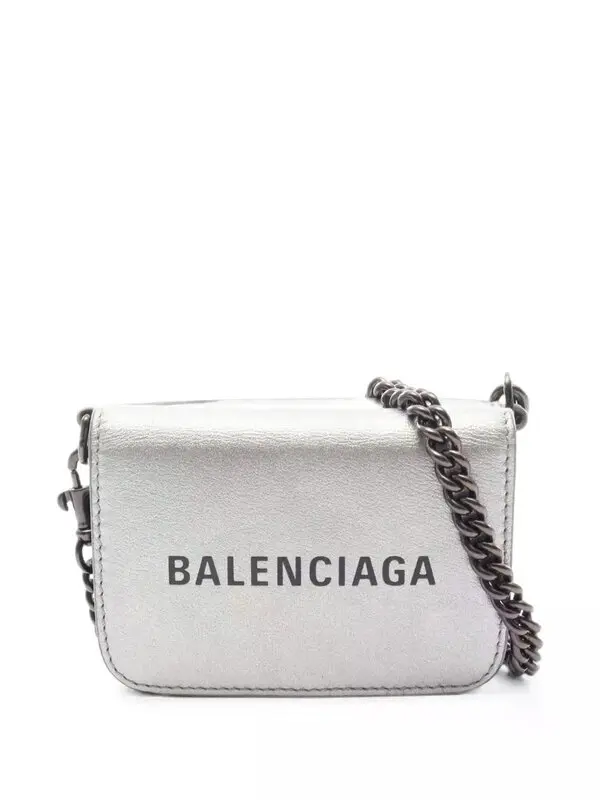 Balenciaga 2000s Cash Mini Chain Wallet - Silver