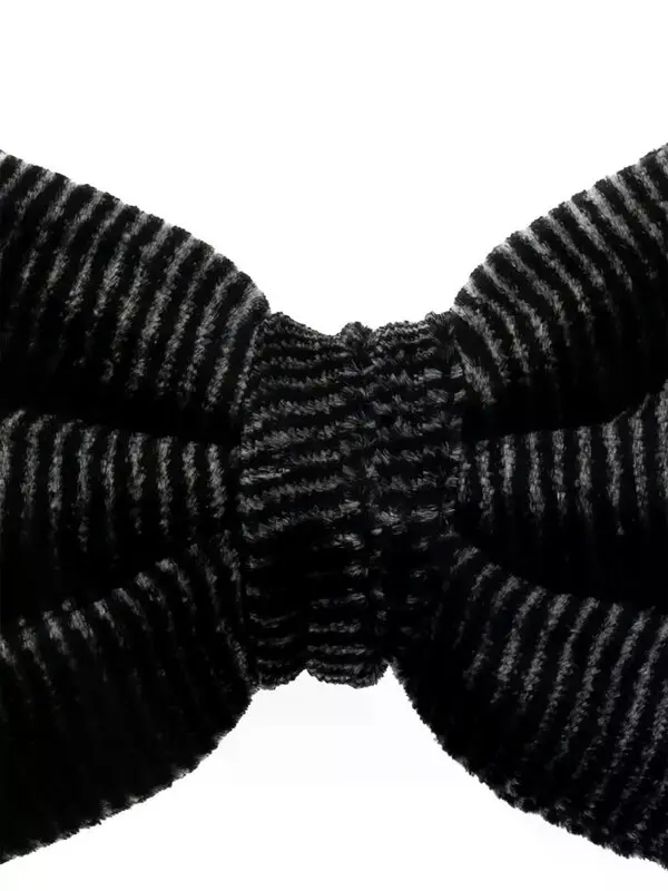 Giorgio Armani Velvet Ribbed Bow Tie