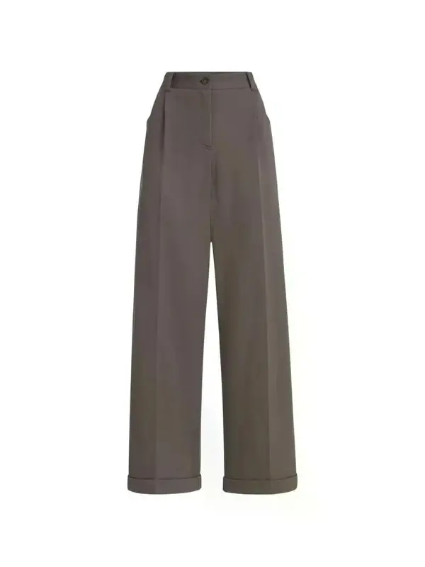 Brunello Cucinelli Pleated Wide-leg Trousers - Grey