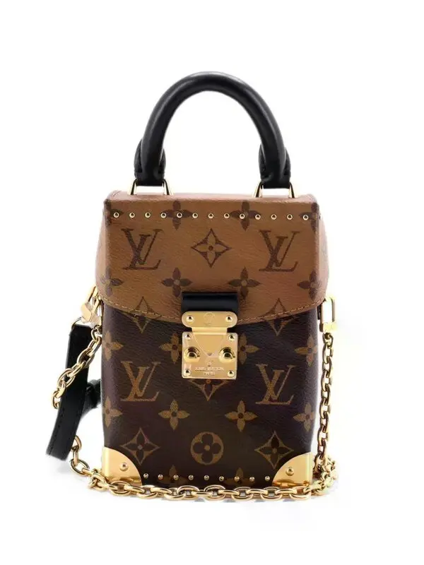 LOUIS VUITTON Camera Box Nm Handbag Studded Reverse Monogram Canvas Crossbody Bag - Brown