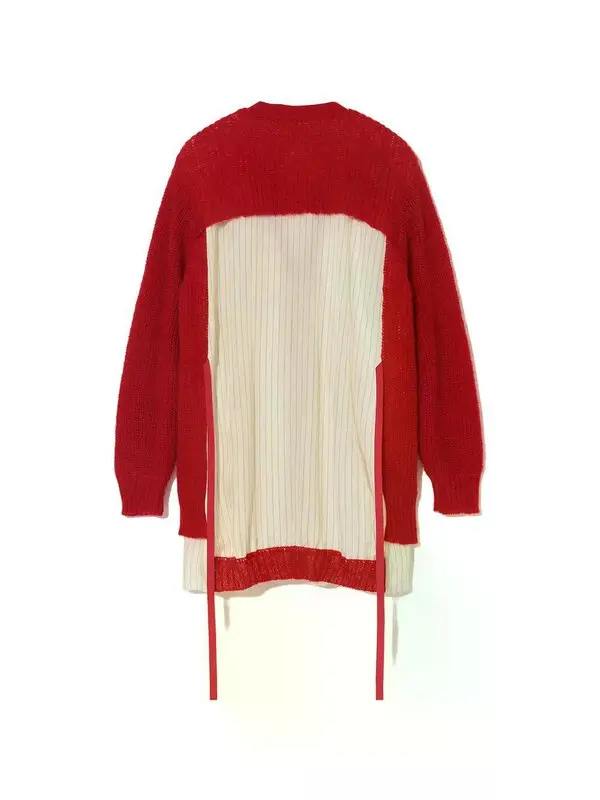Undercover Panelled Pinstripe Cardigan