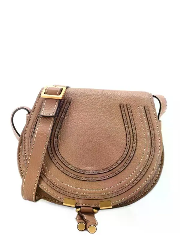 Chloé Marcie Leather Small Crossbody Bag - Neutrals