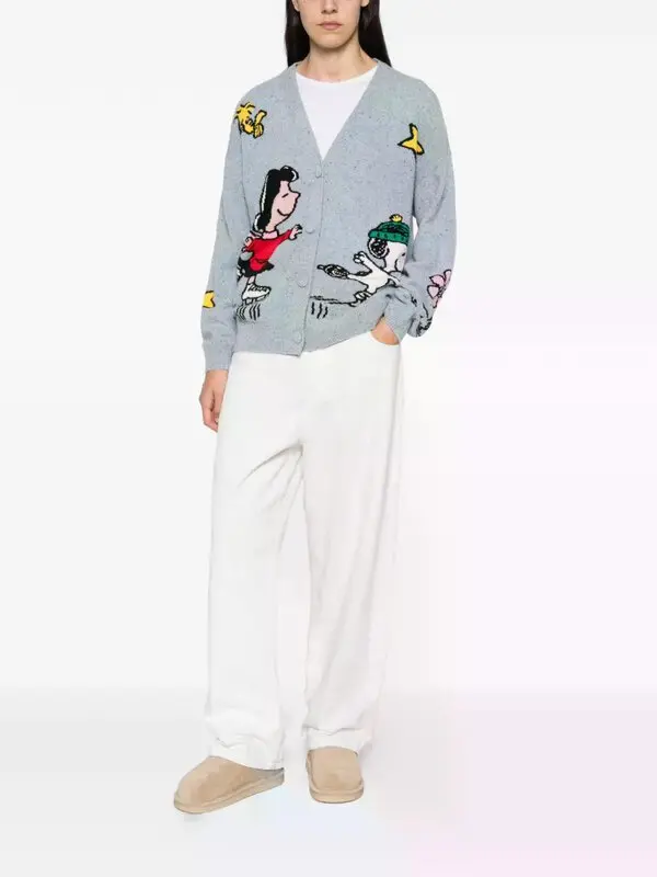 MC2 SAINT BARTH Peanuts-intarsia Flecked Cardigan