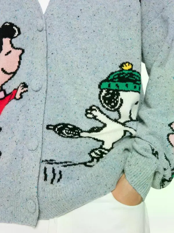 MC2 SAINT BARTH Peanuts-intarsia Flecked Cardigan