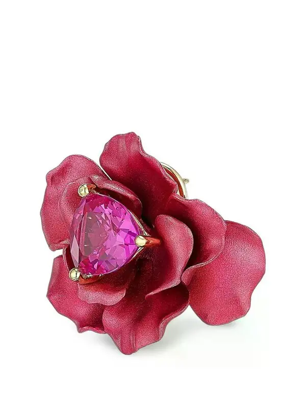 ANABELA CHAN Ruby Rose Sapphire Floral-motif Earrings