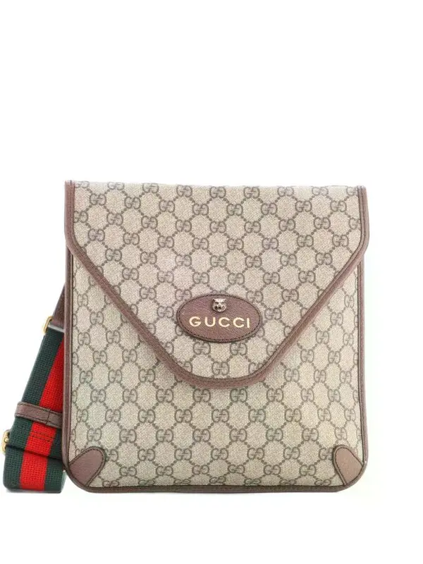 Gucci Neo Vintage Envelope Messenger Gg Coated Canvas Medium Crossbody Bag
