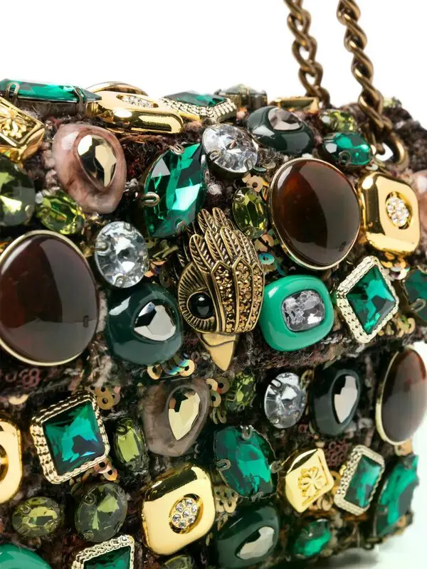 Kurt Geiger Mini Kensington Crystal-embellished Shoulder Bag