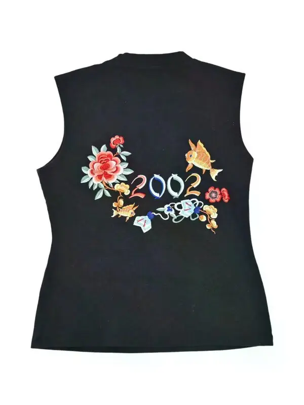 Dior 2002 Embroidered Sleeveless Top
